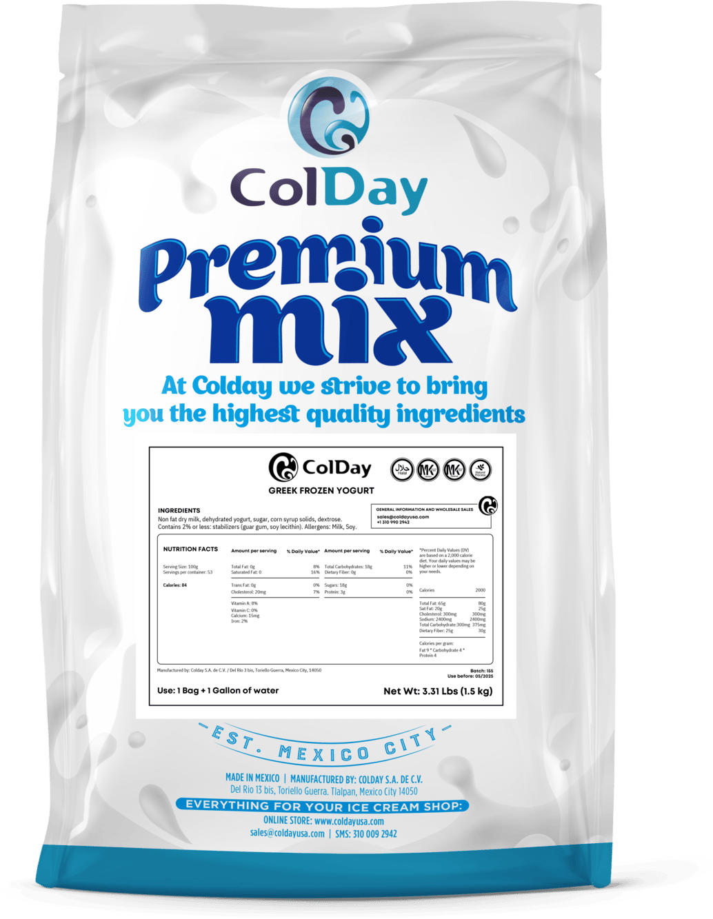 Greek Frozen Yogurt Mix – COLDAY USA